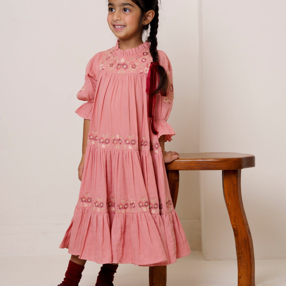 Girls Lilly Dress - Rose – Mady and Max
